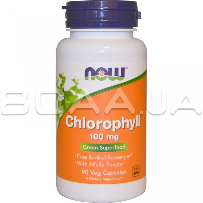 Now Foods, Chlorophyll 100 mg (Хлорофилл), 90 Veg Capsules Купить ...